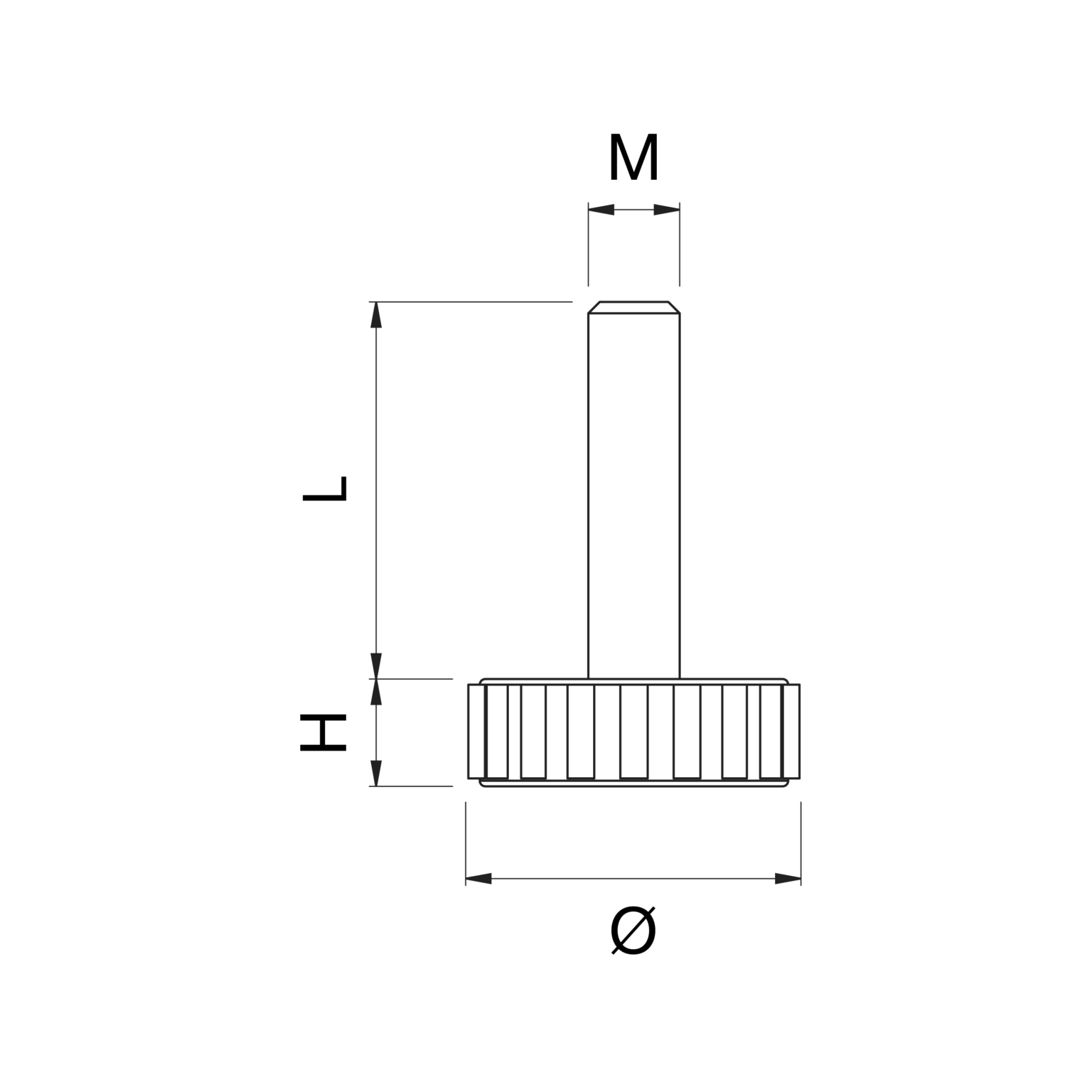 Nogica R-N M8 x 30 fi 56 (Siva) - Bevc Shop