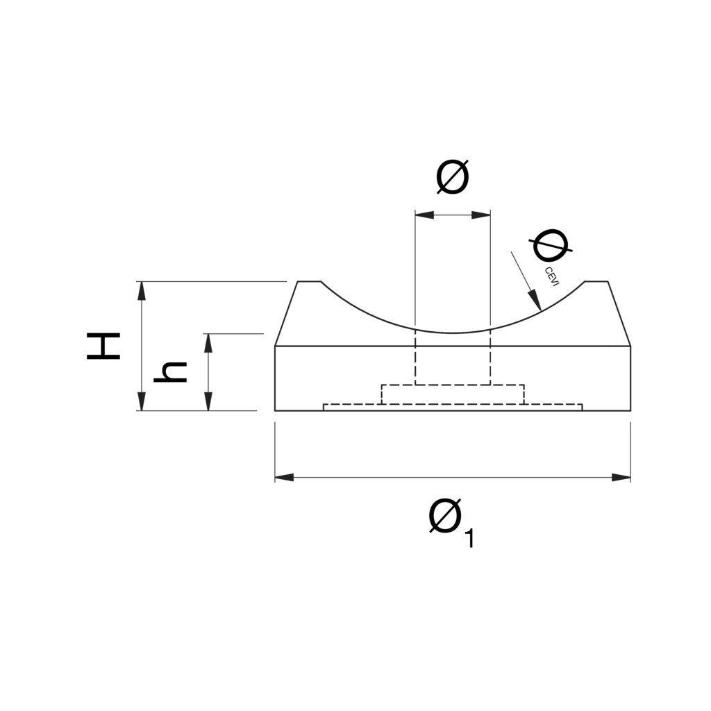 Gliders (tube bases) fi 20 (fi 28) (Signal white) - Bevc Shop